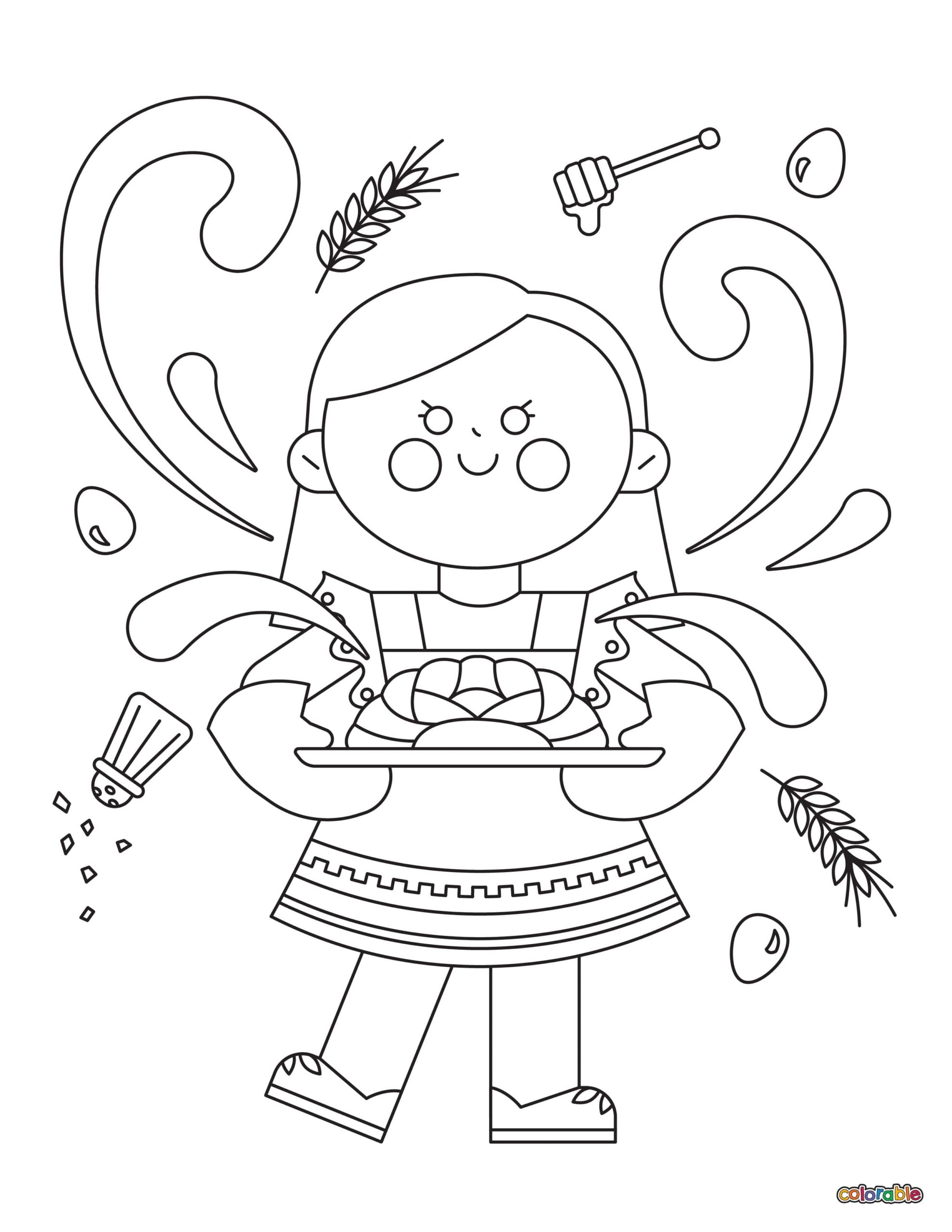 Rosh Hashanah Coloring Pages - 25 Free Pages | Colorable
